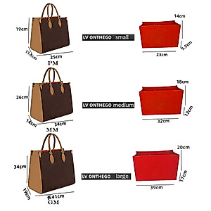 Lckaey Onthego PM MM GM Purse Organizer Handbag Insert for Tote Bag Organizer Purse Organizer1080black-L