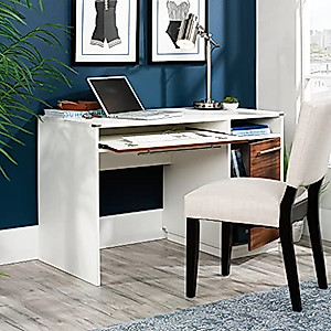 Sauder Vista Key Desk, L: 47.64" x W: 23.62" x H: 30.16", Pearl Oak Finish