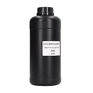 Curing Rigid Resin, High Accuracy 1000ml Stretch Resistant 3D Printer Resin for Industrial Parts(Grey)