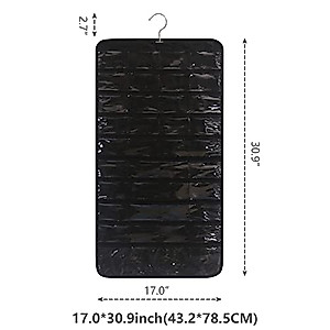 DIOMMELL 80 Pockets Hanging Jewelry Organizer for women, Storage Bag for Earrings Necklace Bracelet Ring accessory display holder box