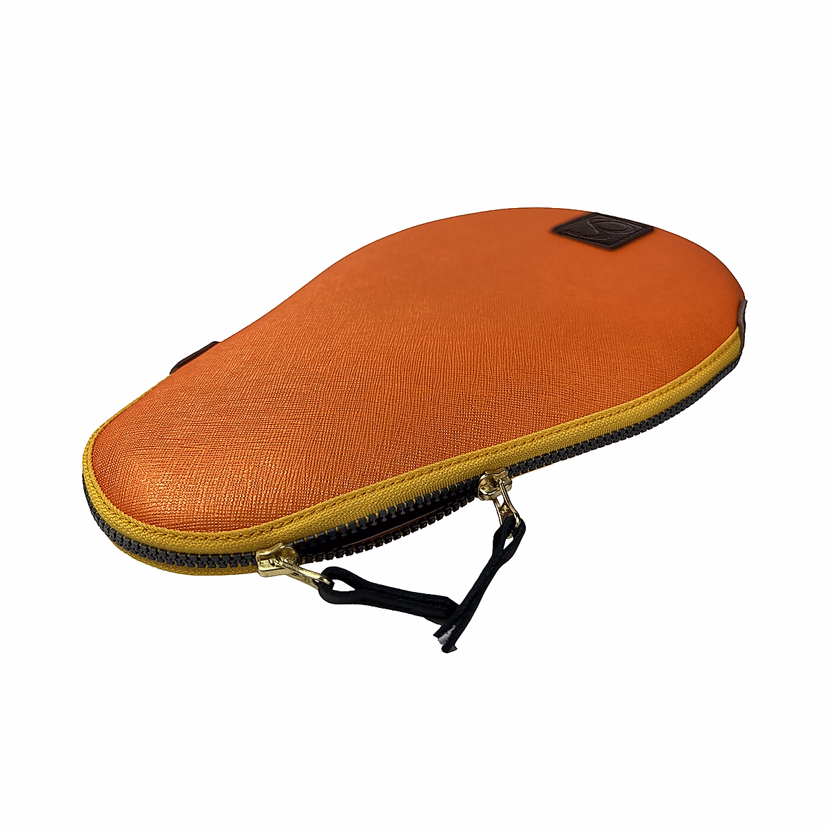 OneJoy Table Tennis Racket Bag, Single Ping Pong Paddle Case, Table Tennis Racket Cover, Ping Pong Bat Case for Single Table Tennis Bag with Zipper [ Orange] 11 inch x 6.7 inch (28cm x 17cm)