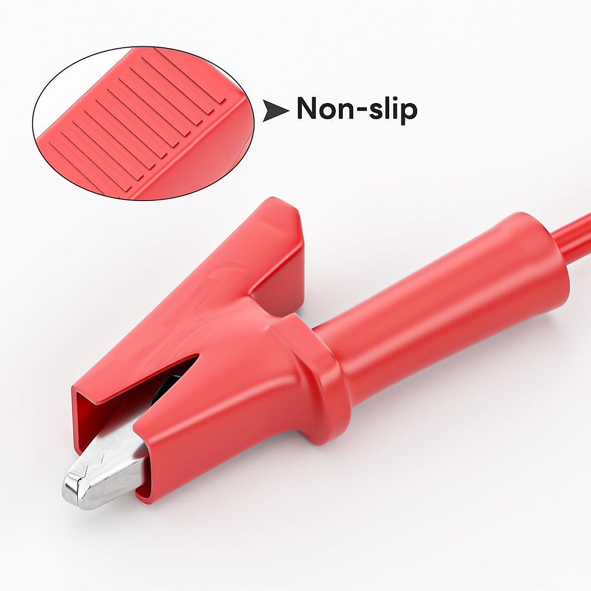 Goupchn 5PCS Alligator Clips Test Leads Dual Ended Crocodile Wire Cable with Insulators Clips Test Flexible Copper Cable for Electrical Testing 3.3ft/1m