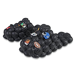 Jaeynow Massage Bubble Slippers Slides Women,Pillow Slides Funny Lychee Spa Slippers for Men Indoor and Outdoor Non-Slip Bath Shower Shoes Bedroom House Gym Basketball Slides Sandals（Black Diy 35/36）