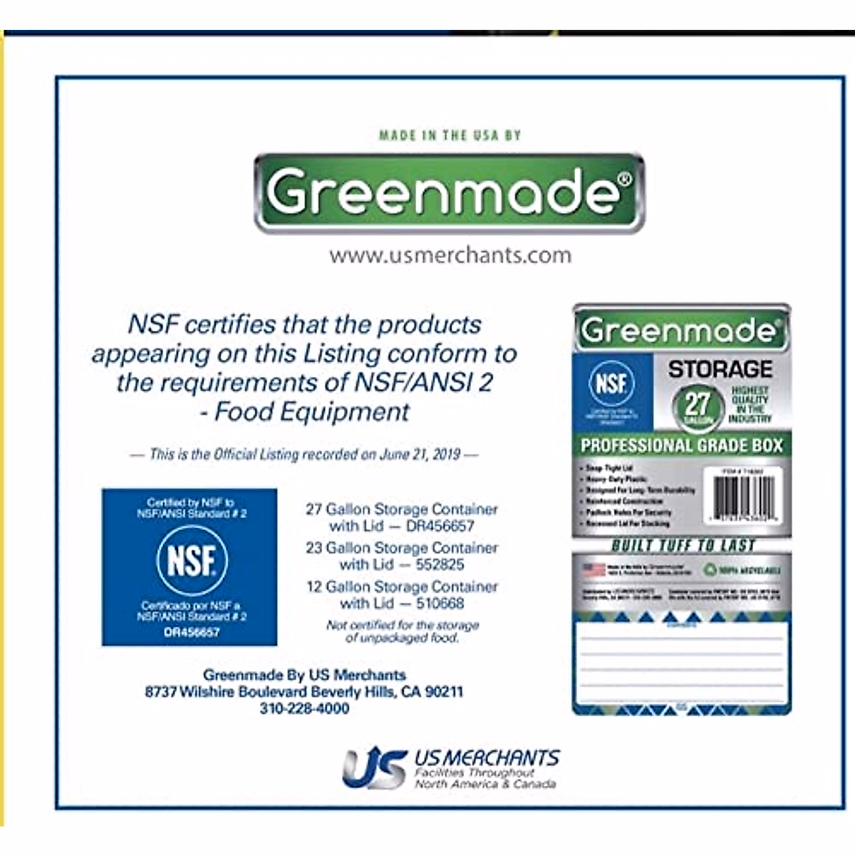 Durabilt 27 Gal. Plastic Storage Tote, Black/Yellow (Set of 4)