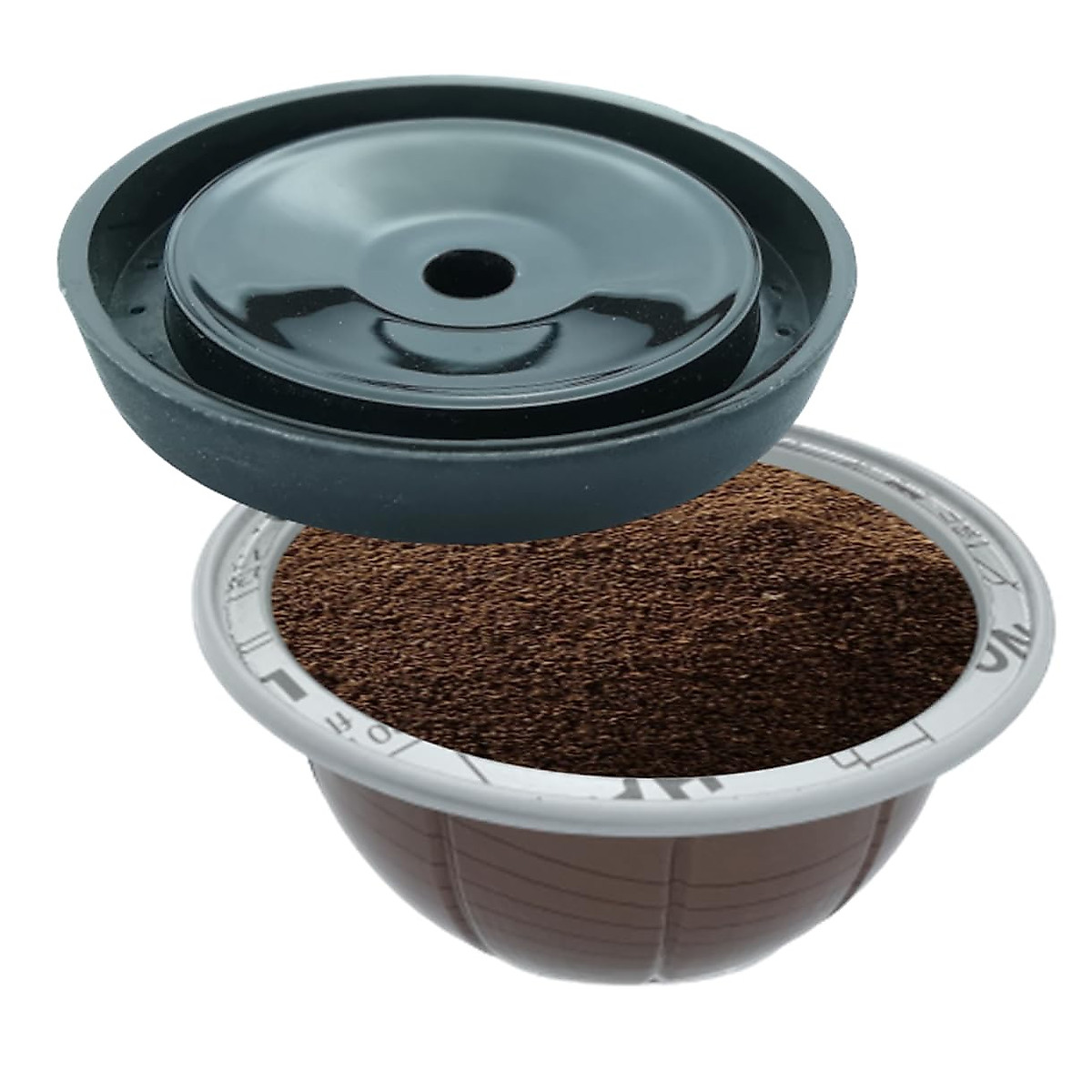 4 REUSABLE COFFEE CAPSULE DISCS: refillable for VERTUOLINE & VERTUO capsules pods, compatible with NESPRESSO VERTUOLINE & VERTUO pods, 4 DISC SET for capsule SIZE 1.35/2.70/5.07/7.77/14.00 FL OZ