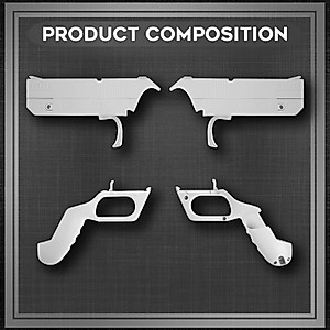 (1 Pair) Ermorgen Upgrade VR Controller Case Compatible for Quest 2, Hard PC VR Grip Shell Cover, Enhanced FPS Gaming Experience -White