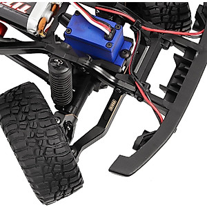 INJORA Brass Steering Blocks Knuckle, Steering Link and Caster Blocks C-Hubs Set for TRX4M 1/18 RC Crawler Upgrade Parts, Black