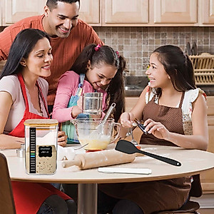 Uprony Sourdough Starter Jar Kit 38 Oz Wide Mouth Sourdough Container with Blackboard Stickers, Marker Pen, Silicone Scraper for Bread Baking Sour Dough Jar