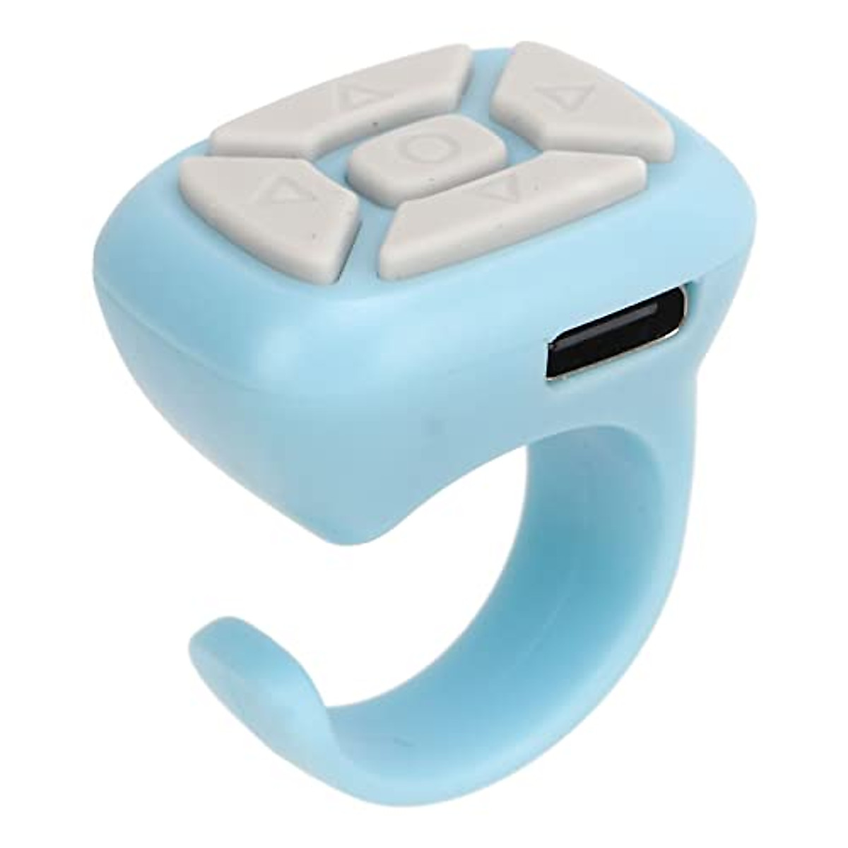 Remote App Paging, Long Battery Life Remote Control Scroll Convenient USB Rechargeable Battery 72 Hours Continuous Operation 5.3 for Mobile (Blue)