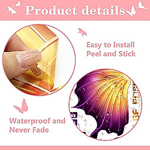 Large Colorful Inspirational Wall Decals Quotes Vinyl Butterfly Wall Art Stickers Motivational Phrase Positive Saying Wall Decals for Kids Girls Classroom Playroom Woman Bedroom Living Room Wall Decor