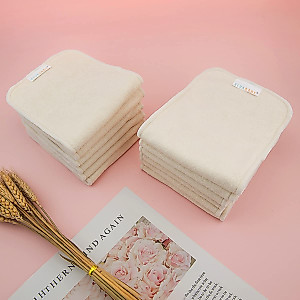 ALVABABY 6PCS Cloth Diaper Inserts 5-Layers Super Soft Inserts for Cloth Diapers and Cloth Diapers Covers 6FMB