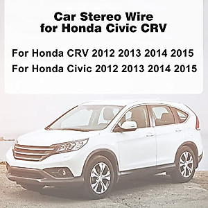 Car Radio Wiring Harness Kit Replacement for Honda Civic CRV 2012-2015 Stereo Power Adapter with CANBus Connector