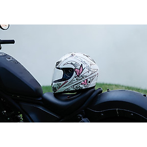 TCMT DOT Motorcycle Butterfly Flip Up Full Face Street Dirt Bike ATV Motocross Adult Helmet with Open Face Sun Shield