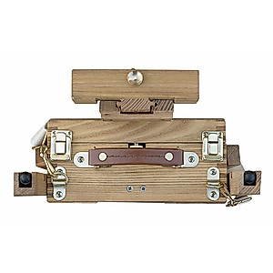 Creative Mark Cezanne Half Box French Easel - Oiled Elm Wood Plein Air Artist Easel, Holds Canvas Up to 33", Comfortable Handle, Divided Supplies Drawer, Brass Hardware, Telescoping Legs