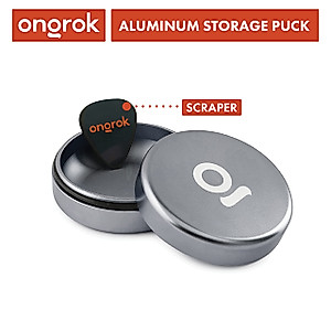 ONGROK Storage Puck, Portable, Pocket-Sized, Airtight (Gun Metal Silver)