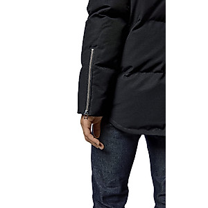 Moose Knuckles Men's Down 3/4 Jacket, Black/White, Small