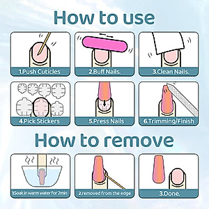 Press on Nails Medium Square False Nails French Tip False Nails Colorful Flower with Designs Acrylic Nails Full Cover Glossy Artificial Nails Reusable Stick on Nails for Women 24Pcs