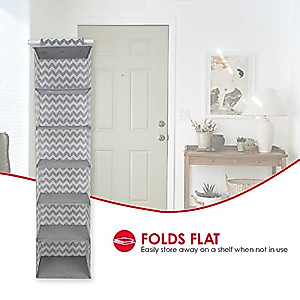 Home Basics Chevron Collection Storage and Organization (6 Shelf Closet Organizer)