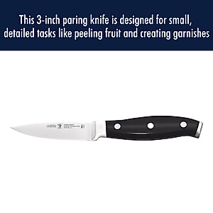 HENCKELS Forged Premio Paring Knife, 3-inch, Black/Stainless Steel
