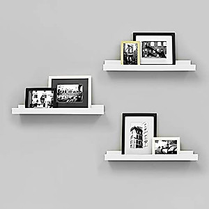 Kiera Grace Edge Floating Photo Frame Shelf, 23", White, 3