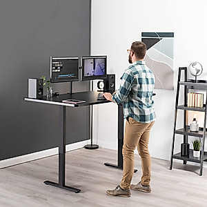 VIVO Universal 71 x 36 inch Table Top for Standard and Sit to Stand Height Adjustable Home and Office Desk Frames, Black Extra-Wide Desktop, DESK-TOP72-36B