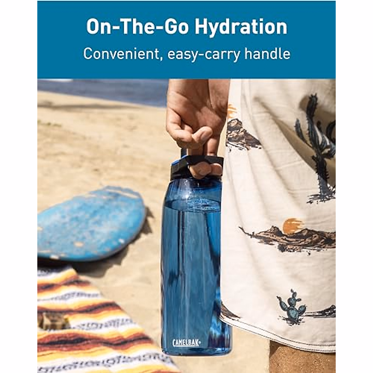 CamelBak Chute Mag BPA Free Water Bottle with Tritan Renew - Magnetic Cap Stows While Drinking, 32oz, Charcoal