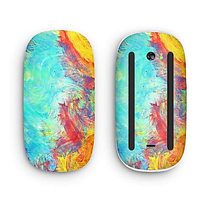 Design Skinz Vibrant Colored Messy Painted Canvas Vinyl Decal Compatible with The Apple Magic Mouse 2 (Wireless, Rechargable) with Multi-Touch Surface