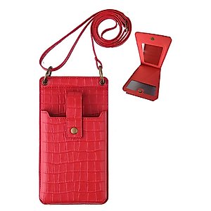 Small Crossbody Phone Bag Shoulder Bag Card holder Wallets Purse for Women & Girls (D2 Black - Touch Screen)