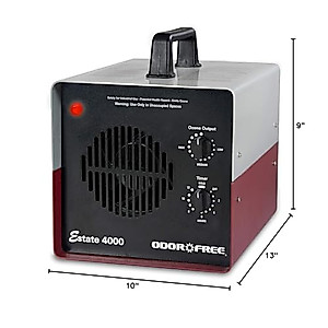 OdorFree Estate 4000 Ozone Generator for Eliminating Odors from Large Homes & Offices, Townhouses and Commercial Spaces at their Source - Easily Treats Up To 4000 Sq Ft
