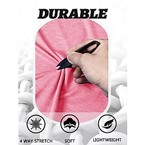 TACVASEN Lightweight Breathable Golf Polo Shirt for Men Elastic Quick Dry Fit Hiking Running Outdoor Shirt for Men Pink