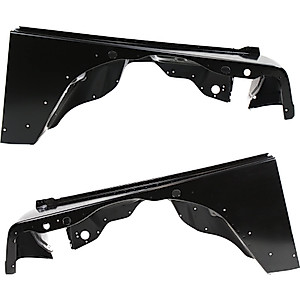 Evan-Fischer Front Fender Set of 2 Compatible With 1997-2006 Jeep Wrangler Primed Steel Driver and Passenger Side