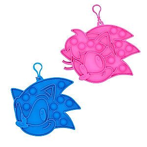 Sonic The Hedgehog Mini Bubblerz Fidget Bubble Popper Backpack Hanger (Tails, Knuckles, Amy Rose)