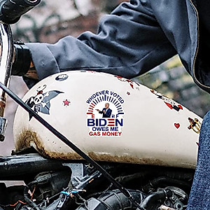 YINENA 100 Pcs Whoever Voted Biden Owes Me Gas Money Stickers Fuck Biden Decal Funny Sticker of Joe Biden Campaign Logo Parody Sticker for Car Motorcycles Helmets Laptop Decor 2x3 in