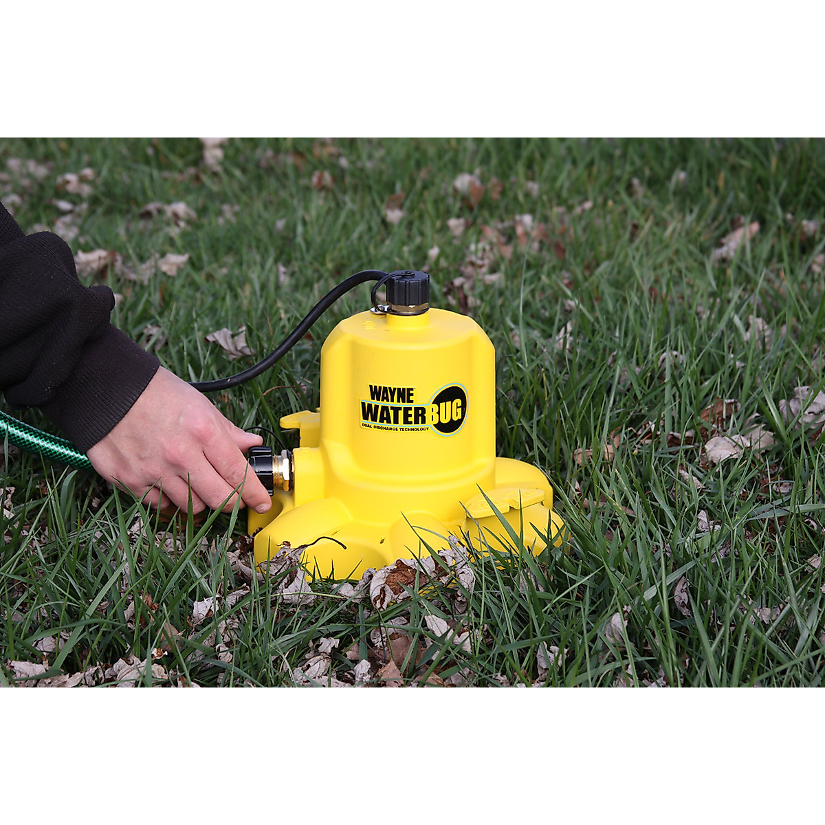 WAYNE WaterBUG 1/6 HP 1350 GPH Submersible Multi-Flo Technology-Water Removal and Transfer Pump, No Size, Yellow