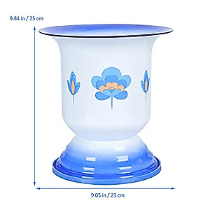 DOITOOL Bedpan Enamel Spittoon Portable Bedpan Seat Urinal Chamber Pot for Pregnant Women Elderly Children Urine Bucket Portable Toilet