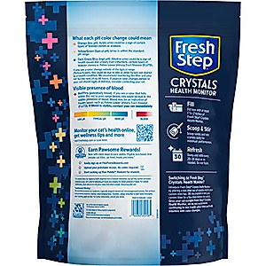 Fresh Step Crystals Health Monitoring Cat Litter, Color-Changing Litter Helps Detect Irregularities in Cat Urine, Controls Odor for 30 Days, 7 lb. Bag