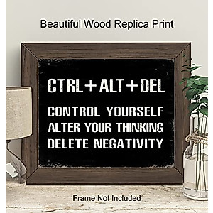 Inspirational Motivational Wall Art & Decor - Entrepreneur Positive Quotes Poster Prints 8x10 - Home Office - Classroom Decor - Success Sayings - Encouragement Gifts for Men, Women - Encouraging Motto