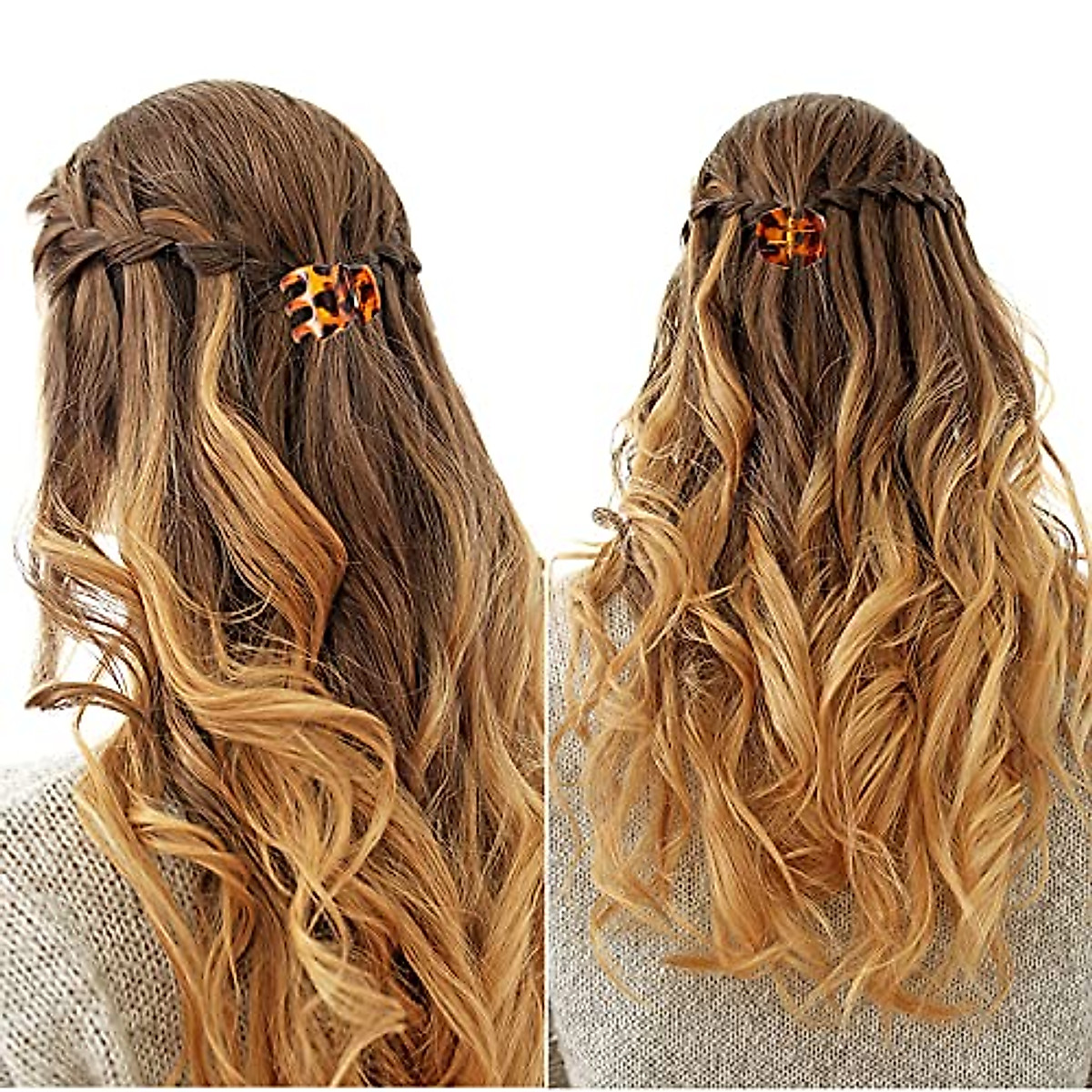 12 Hair Claw Clips, Medium Size 1.3 Inch Jaw Grips for Women with Thick or Medium Hair (Black and Brown)