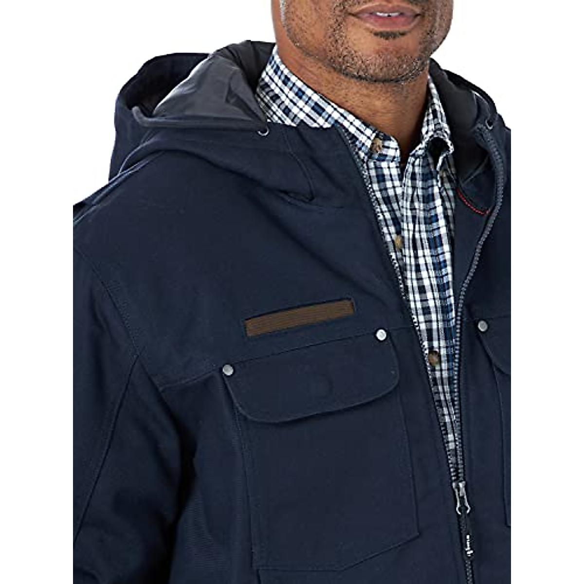 Wrangler Riggs Workwear Men's Tough Layers Canvas Work Jacket, Dark Navy, Medium