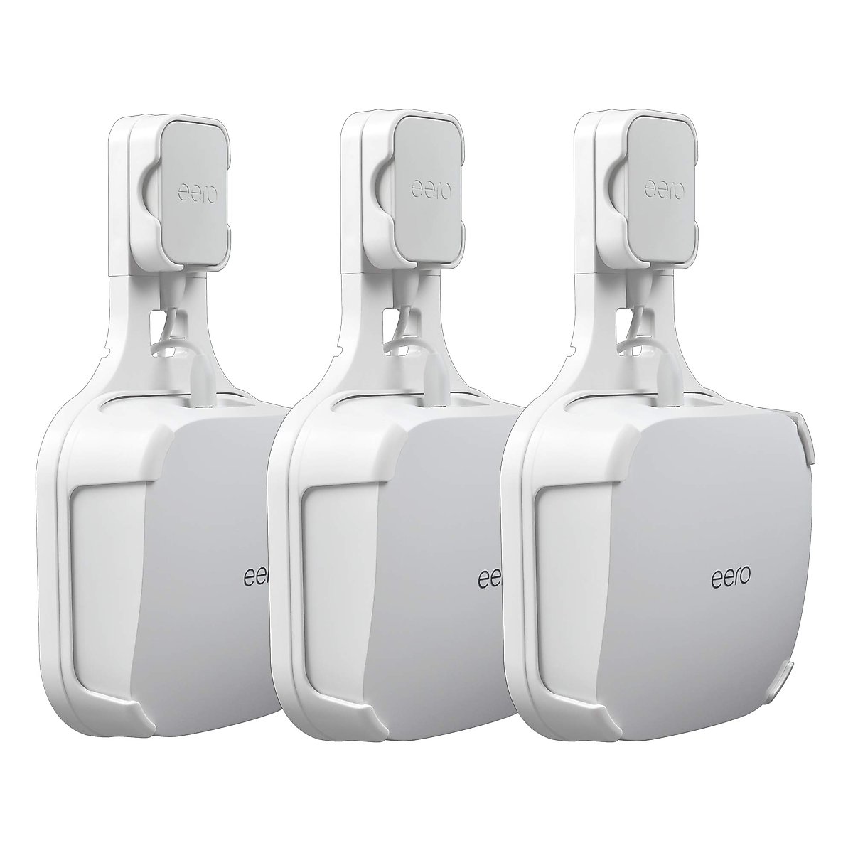 PETIMETI Wall Mount for EERO Pro 6 Mesh WiFi System, Space Saving Wall Mount Bracket for EERO Pro 6 Router with Cord Management and Easily Moved(3 Pack)