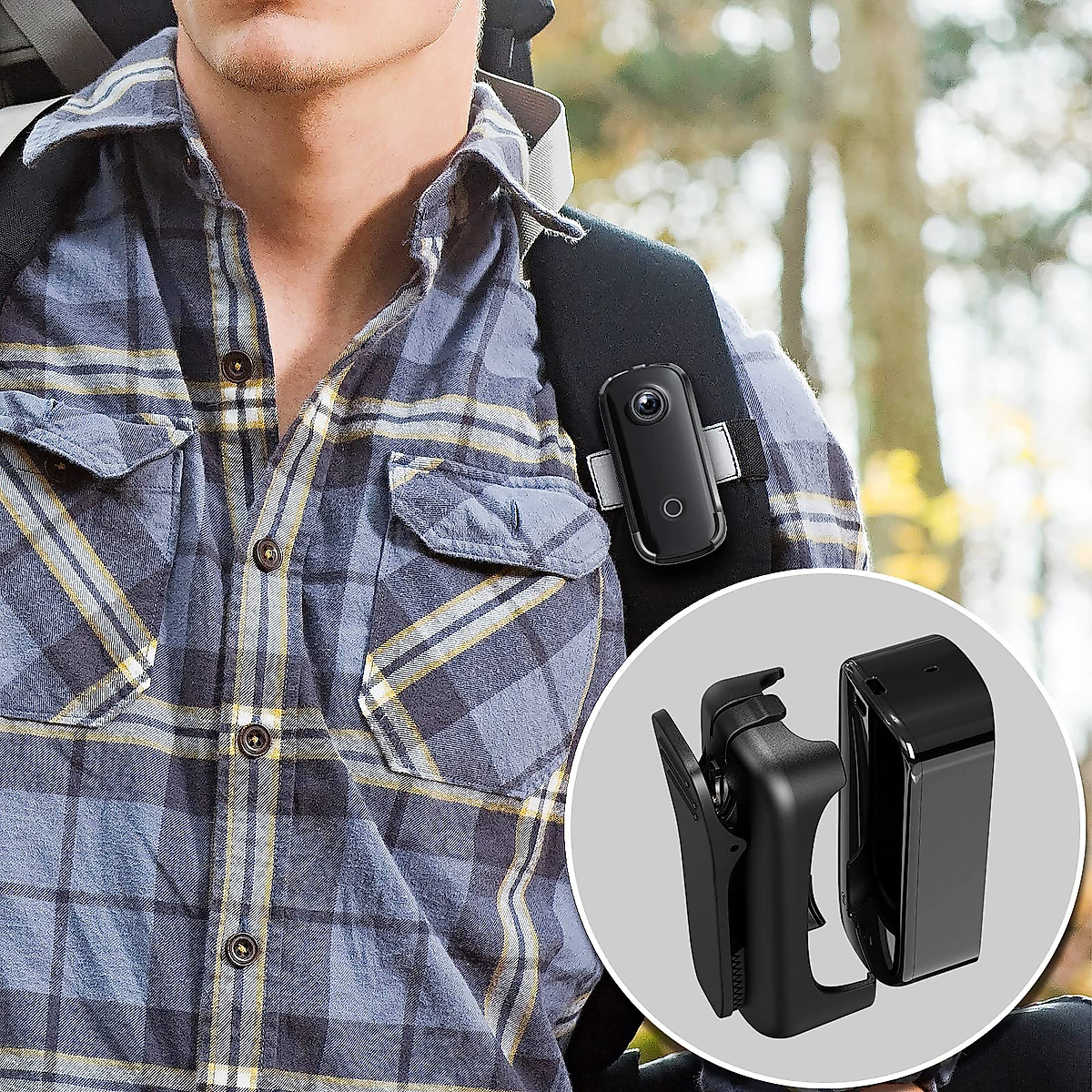 SJCAM C100+ Mini WiFi Action Camera 4K30fps Pocket Sized Wearable Body Camera, Magnetic, APP Control, Underwater Small Vlog Helmet Mount Kits SD Card, Weighs 1oz, 2.4 * 1 * 0.6 inch