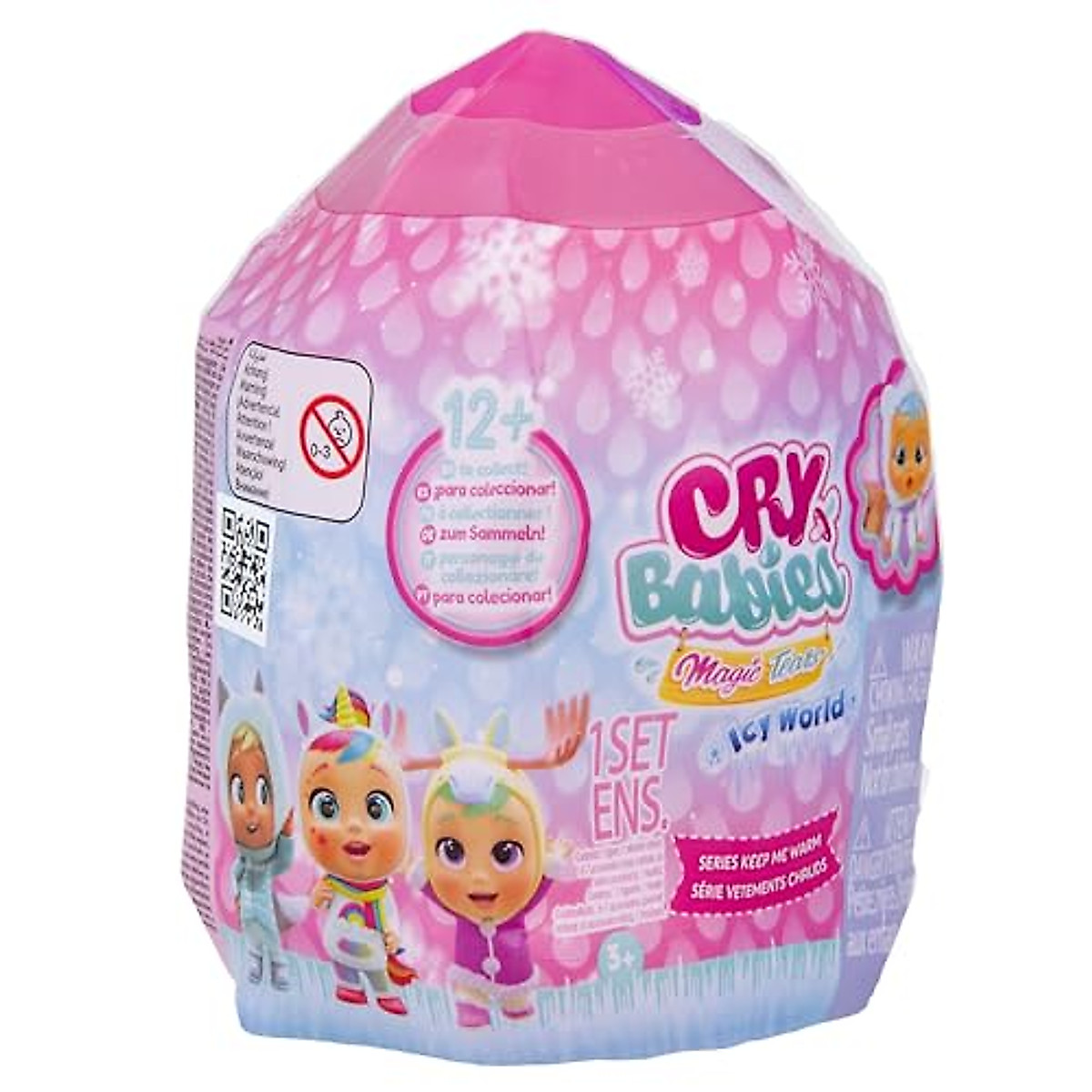 Cry Babies Magic Tears ICY World - Keep Me Warm Series | 8 Surprises, Accessories, Surprise Doll - Great Gift for Kids Ages 3+