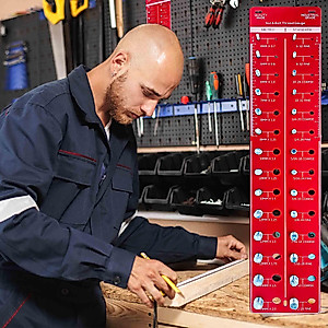 Thread Checker, Thread Size Checker, Nut and Bolt Thread Checker 28 Bolt Size and Thread Gauge, Bolt Gauge, Bolt and Nut Identifier Gauge for Hanging