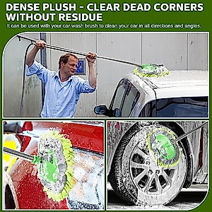 Tallew 5 Pcs Car Wash Mitt Car Wash Kit, Car Wash Brush Not Included, Microfiber Mitt Car Wash Detail Car Cleaning Tools Truck Washing Kit Chenille Scratch Free Replacement Kit for Auto RV Pickup Bus