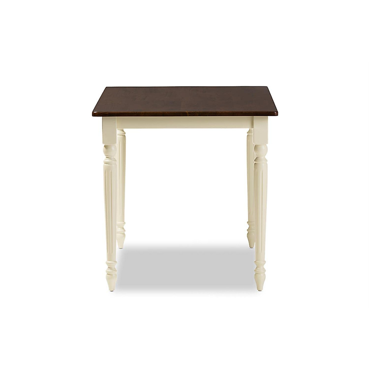 Baxton Studio Napoleon 46 3/4" Wide Cherry and Buttermilk Dining Table