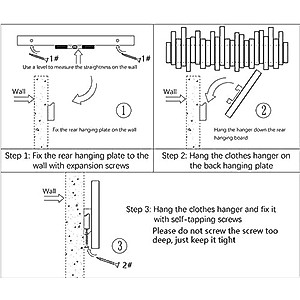 Desainoph Wooden Coat Rack Wall Mounted Sticks Multi Rack Solid Handmade Natural wood Artwork with 5 Flip-Down Unique Modern Hooks for Coats Bag Hat Umbrella