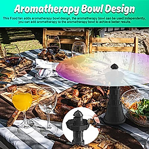 Food Fans for Tables, Portable Food Fan with Aroma Diffuser Function, Holographic Blade & 3 Heights Adjustable,Table Food Fan Food Fan for Outdoor Indoor,Picnic and Restaurant, 4pack