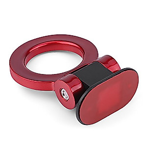 Qiilu Car Tow Hook Decor, Tow Hooks Kit Bumper Trailer Sticker Car Decorations Sticker for Auto Exterior Accessories (ONLY Decoration) Red