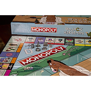 Monopoly BoJack Horseman Board Game | Recruit Your Favorite BoJack Horseman Characters in This Version of Monopoly | Based on The BoJack Horseman Netflix Show | Custom Tokens, Money and Game Board