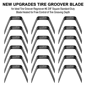 Niahm Tire Groover #6 Blades for V100 Groover, Flat Bottom, 3/8" Square Standard Blade Pack of 18